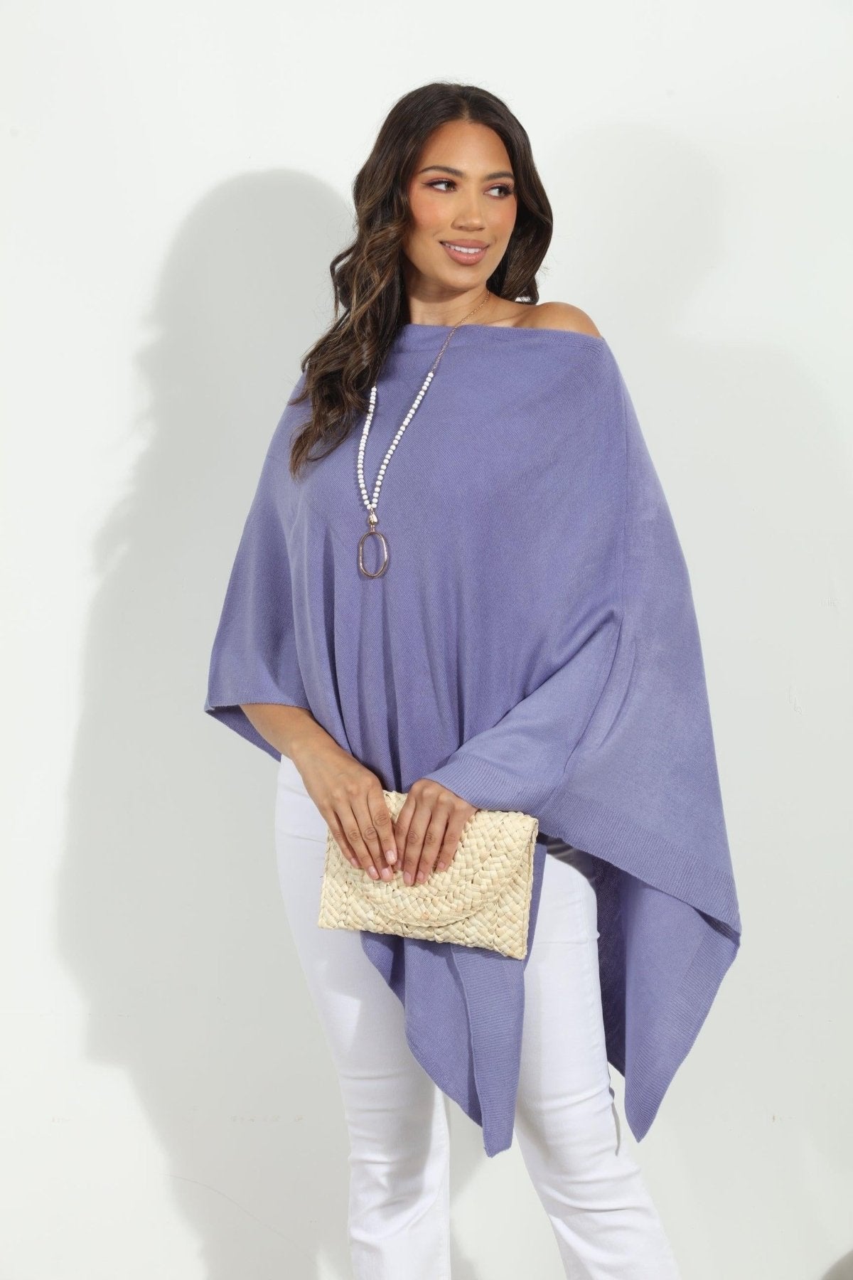 Periwinkle Throw-On Poncho-BEST SELLER