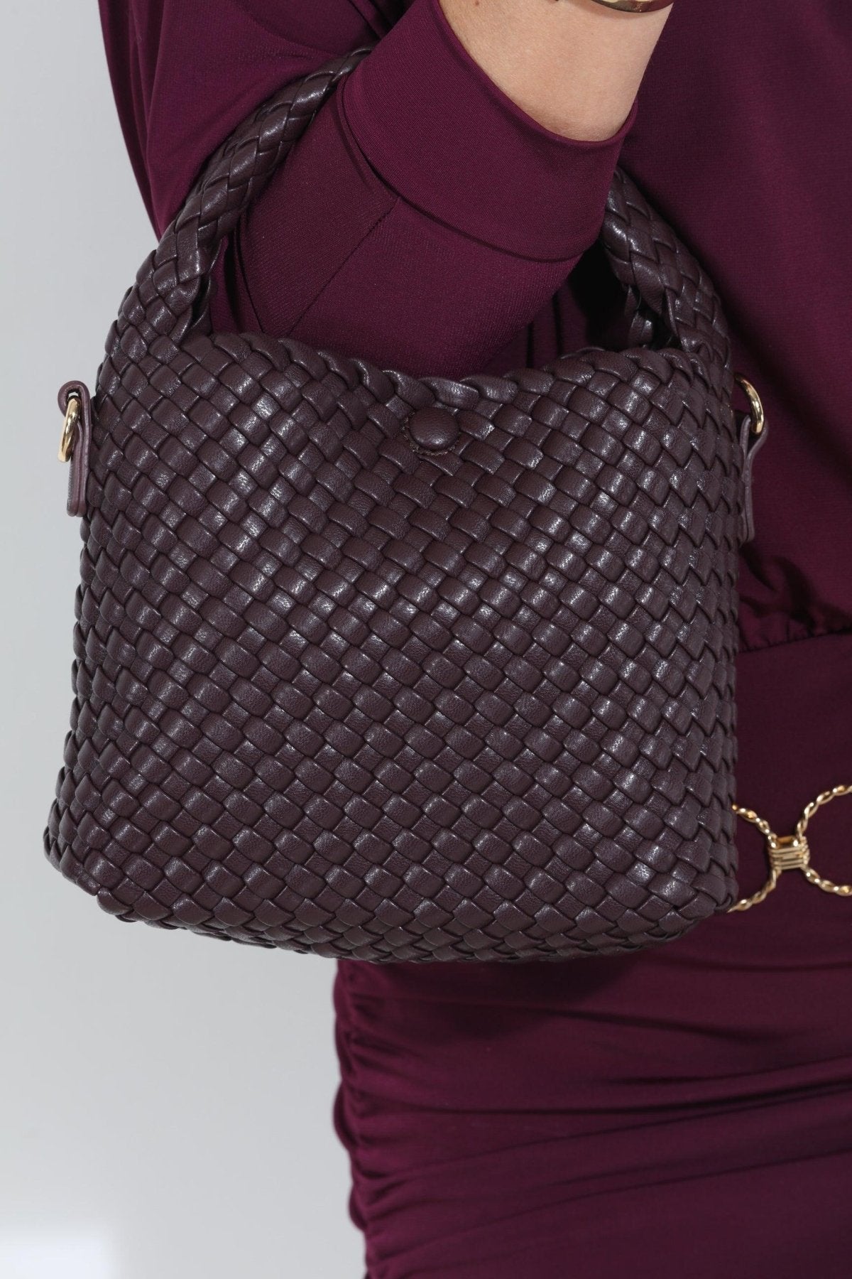 Espresso Woven Handbag