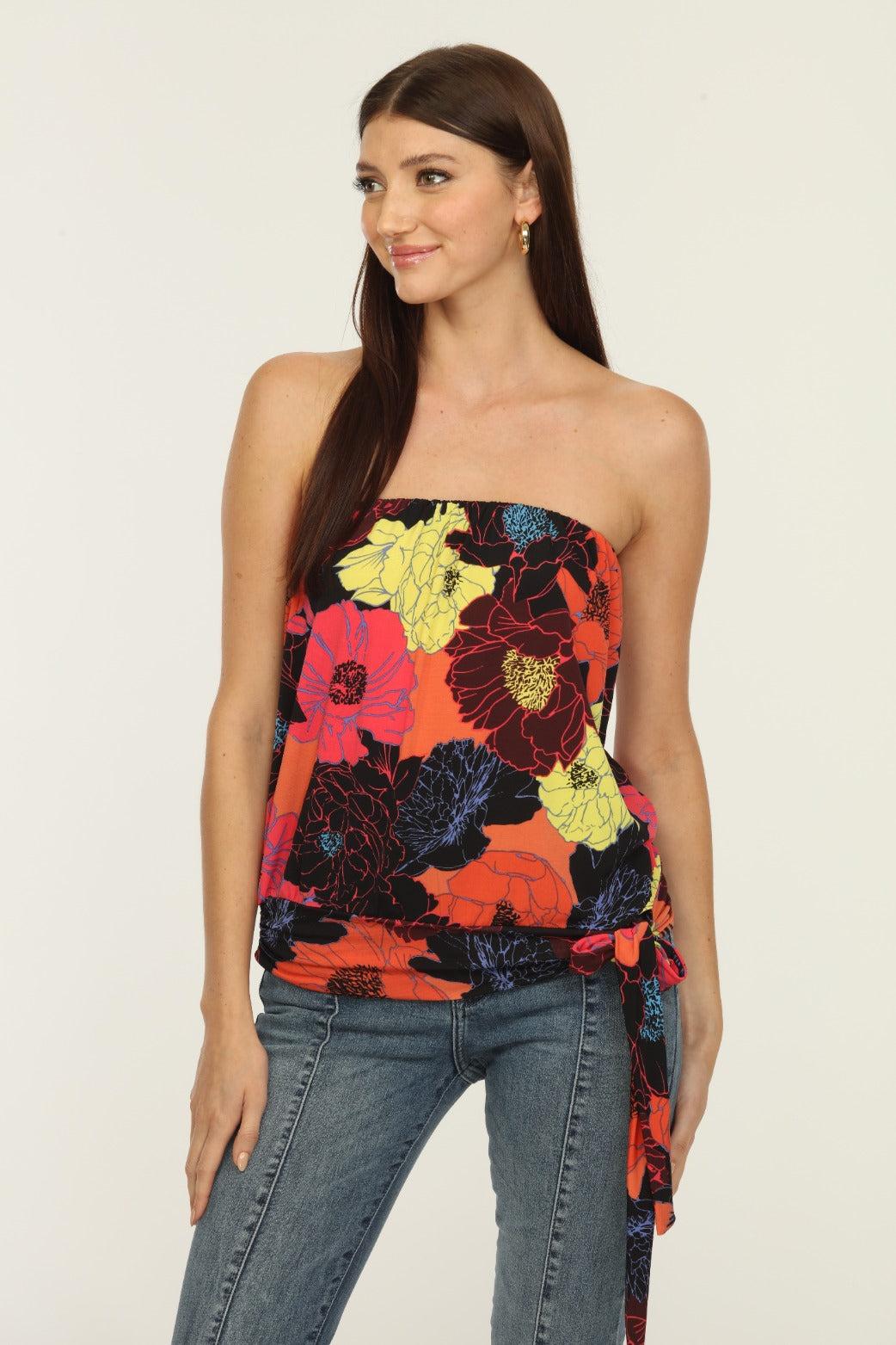 Cheri Stretch Tube Top with Tie-FINAL SALE