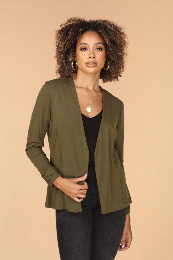 Olive Soft Ponti Jacket